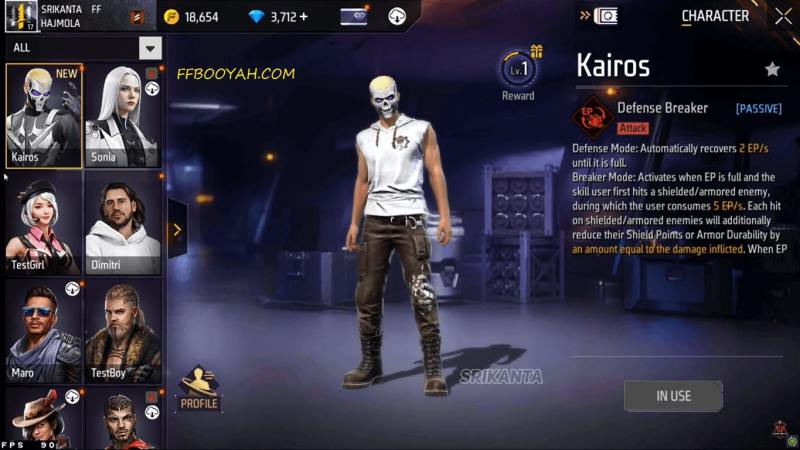 Upcoming new Character Kairos in Free Fire MAX OB44 Update: April 2024 ...