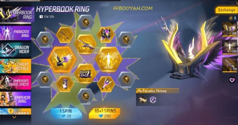 How to get Paradox items from the new Hyperbook Ring event: Free Fire ...